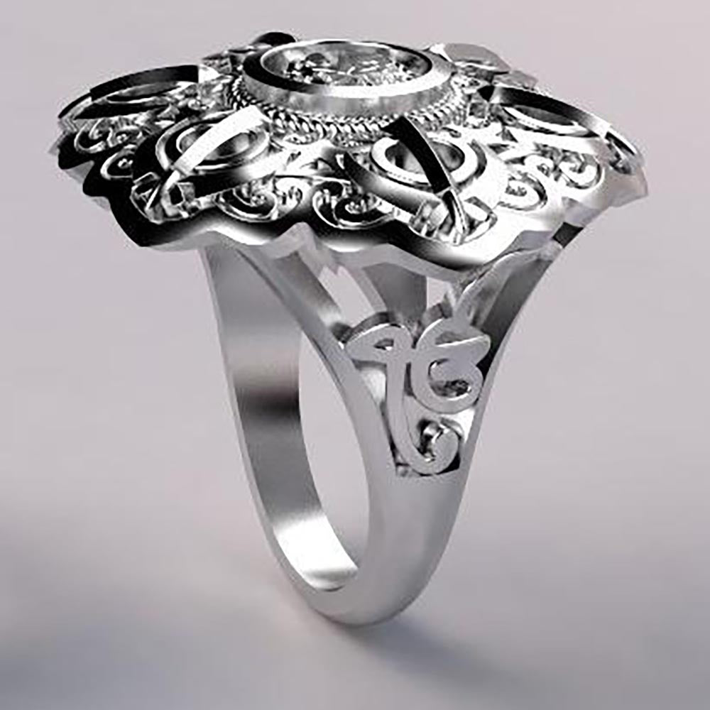 Adi Shakti Talisman Gemstone Rings | Khanda Sikh Jewelry – Khalsa Raj