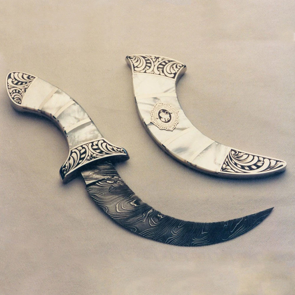 Engraved mother of pearl Kirpan – Khalsa Raj